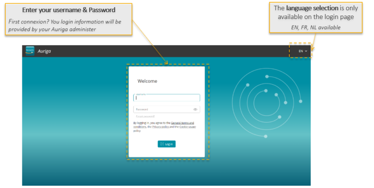 Logging In The Interface Docs Transateldocs Transatel 0371