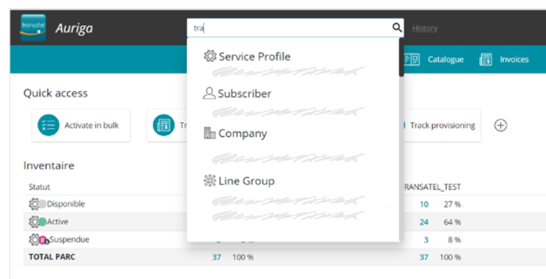 Using the search bar - Docs TransatelDocs Transatel