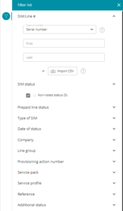 Using the filter panel - Docs TransatelDocs Transatel