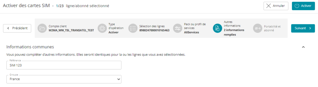 Activer une carte SIM - Docs TransatelDocs Transatel