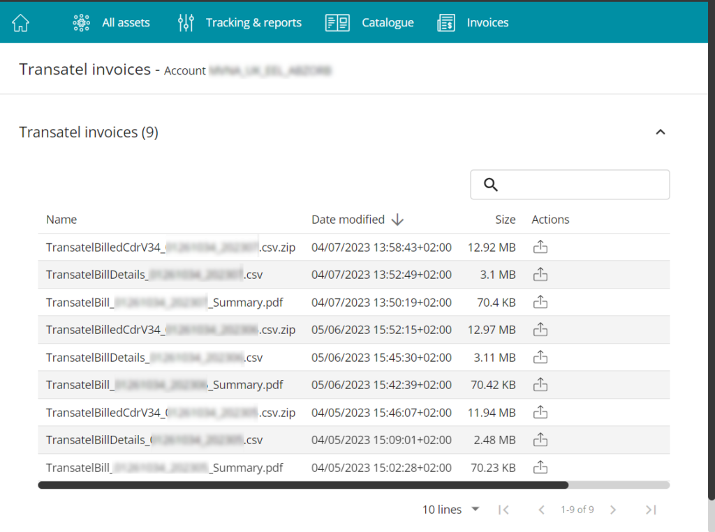 How to download my invoice from Auriga - Docs TransatelDocs Transatel